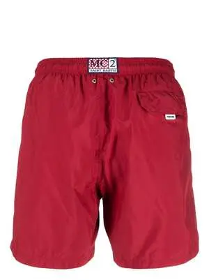 MC2 SAINT BARTH Logo-patch Swim Shorts - Red