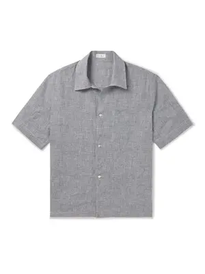 DE PETRILLO Houndstooth Linen Shirt