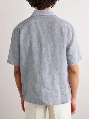 DE PETRILLO Houndstooth Linen Shirt