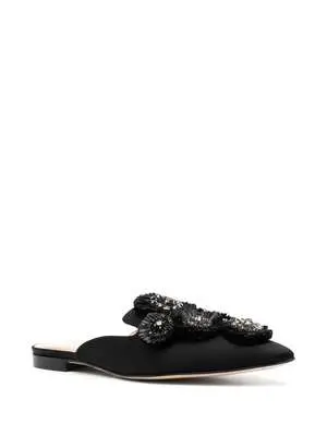 Alberta Ferretti Embellished Pointed-toe Mules