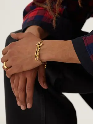 Balenciaga Logo-detailed -tone Bracelet