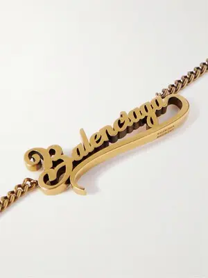 Balenciaga Logo-detailed -tone Bracelet