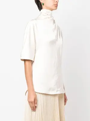 JIL SANDER High-neck Silk Blouse