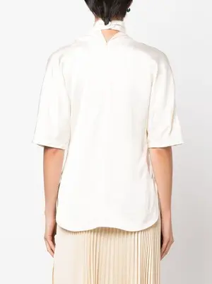 JIL SANDER High-neck Silk Blouse