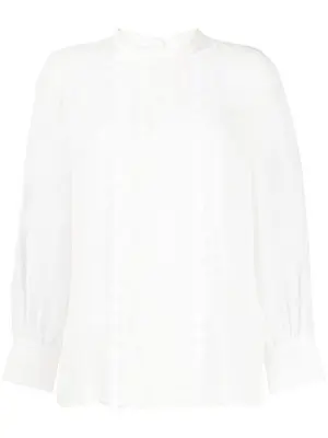 Shiatzy Chen Mulberry Silk Lace-appliqué Shirt