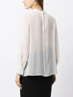 Shiatzy Chen Mulberry Silk Lace-appliqué Shirt