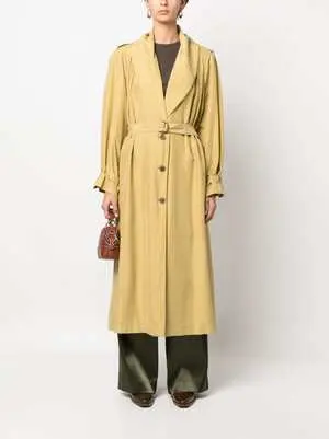 Alberta Ferretti Shawl-lapels Silk Trench Coat