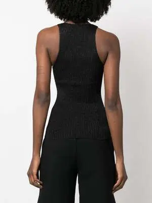 A. ROEGE HOVE Emma High-neck Tank Top - Black