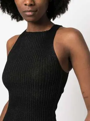 A. ROEGE HOVE Emma High-neck Tank Top - Black