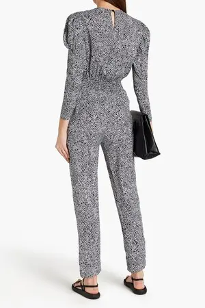 Maje Wrap-effect Printed Jumpsuit