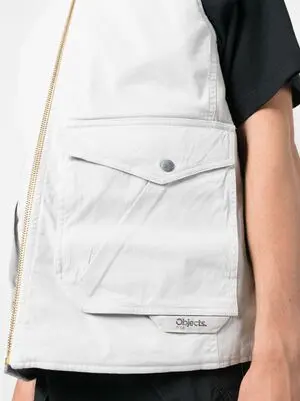 OBJECTS IV LIFE Cargo Cotton Gilet - Grey