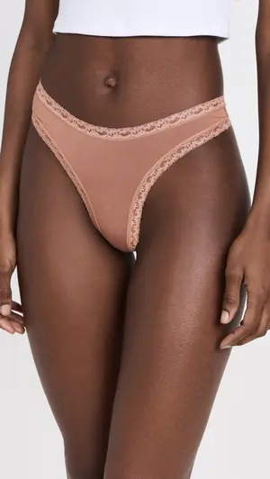 STRIPE & STARE Thong 4 Pack Box - Mocha