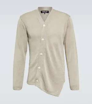 Comme Des Garçons Homme Deux Asymmetrical Linen Cardigan