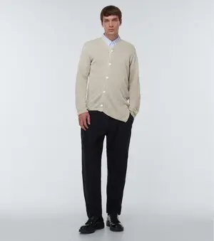 Comme Des Garçons Homme Deux Asymmetrical Linen Cardigan