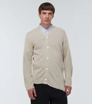 Comme Des Garçons Homme Deux Asymmetrical Linen Cardigan