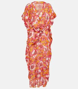 Poupette St Barth Andrea Floral Kaftan - Multicoloured