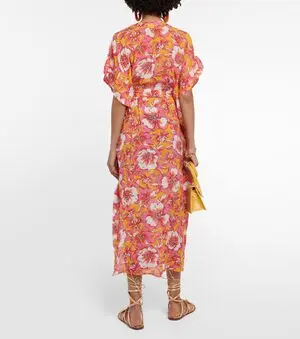 Poupette St Barth Andrea Floral Kaftan - Multicoloured