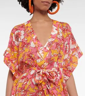 Poupette St Barth Andrea Floral Kaftan - Multicoloured