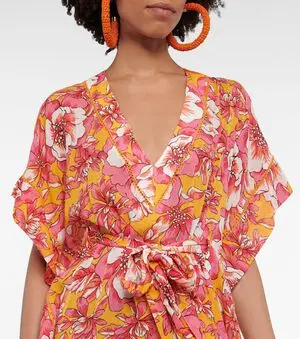 Poupette St Barth Andrea Floral Kaftan - Multicoloured