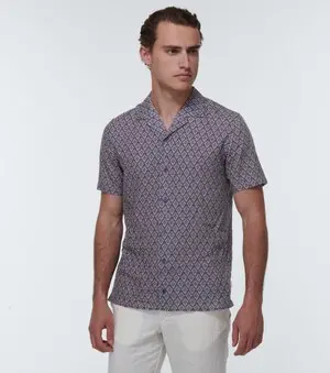 Orlebar Brown Hibbert Printed Bowling Shirt