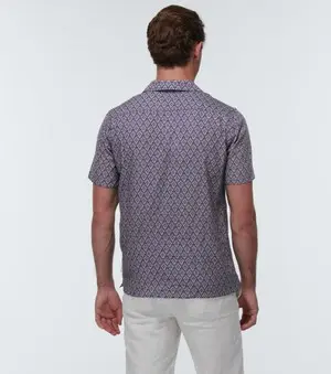 Orlebar Brown Hibbert Printed Bowling Shirt
