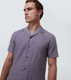 Orlebar Brown Hibbert Printed Bowling Shirt