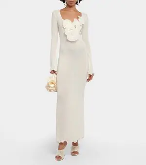 Magda Butrym Embellished Crêpe Maxi Dress