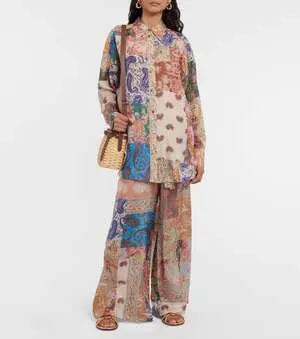 Zimmermann Devi Patchwork Silk Shirt