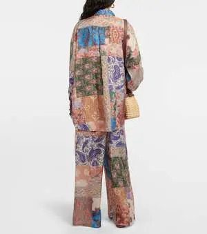 Zimmermann Devi Patchwork Silk Shirt