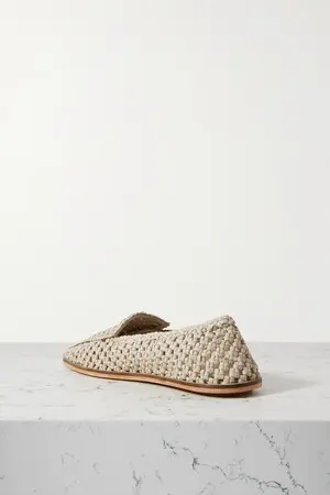 ST. AGNI Net Sustain Macramé Leather Loafers