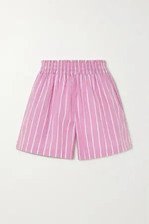 Faithfull The Brand Net Sustain Elva Striped Cotton Shorts