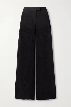 Lisa Marie Fernandez Net Sustain Linen-blend Gauze Wide-leg Pants