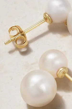 Mateo Duo 14-karat Pearl Earrings