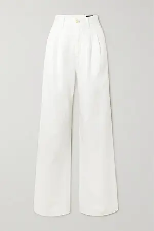 GOLDSIGN Net Sustain The Edgar Pleated High-rise Wide-leg Jeans