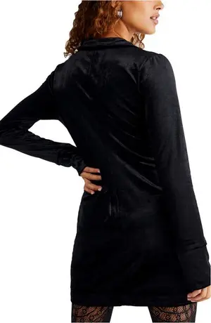 Free People Shayla Velvet Ruched Mini Dress