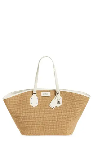 BOSS Ivy Tote Bag Beige/ White