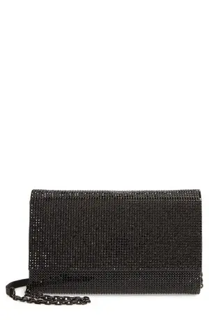 Judith Leiber Fizzoni Beaded Clutch - Ebonized Jet