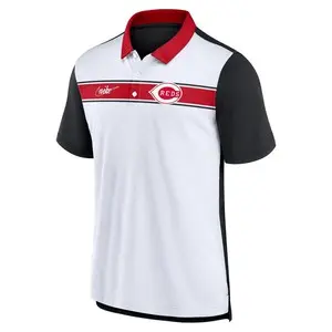 Nike Black Cincinnati Reds Rewind Stripe Polo