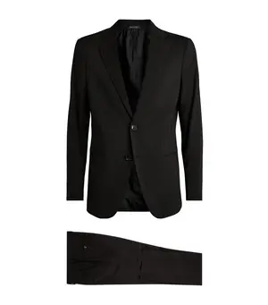 Giorgio Armani Wool Two-piece Suit - Black
