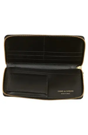 Comme Des Garçons Classic Leather Zip Around Wallet - Black