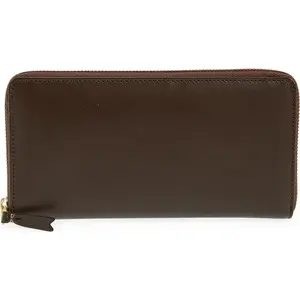 Comme Des Garçons Classic Leather Zip Around Wallet Brown