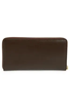 Comme Des Garçons Classic Leather Zip Around Wallet - Brown