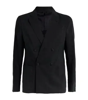 Giorgio Armani Silk-blend Double-breasted Blazer