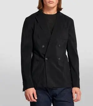 Giorgio Armani Silk-blend Double-breasted Blazer