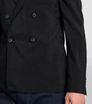 Giorgio Armani Silk-blend Double-breasted Blazer