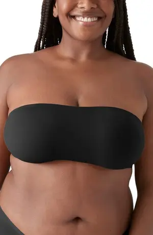 TRUE & CO True Body Wireless Convertible Bandeau Bra - Black