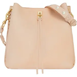 Rebecca Minkoff Darren Leather Shoulder Bag Light Beige