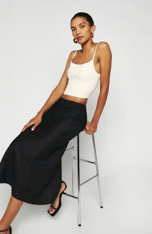 REFORMATION Layla Linen Skirt