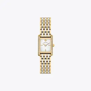 Tory Burch Mini Eleanor Double Wrap Watch - Mop/stones/two-tone