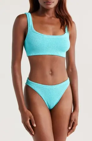 Hunza G Hunza G Crinkle Two-Piece Swimsuit Aqua